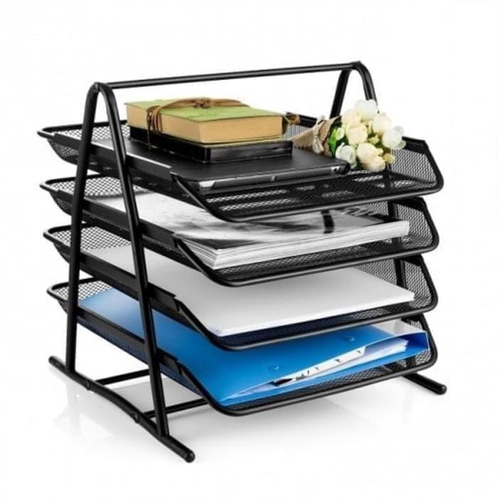 Jual Rak kertas besi 4 susun / Tray besi 4 susun | Shopee Indonesia