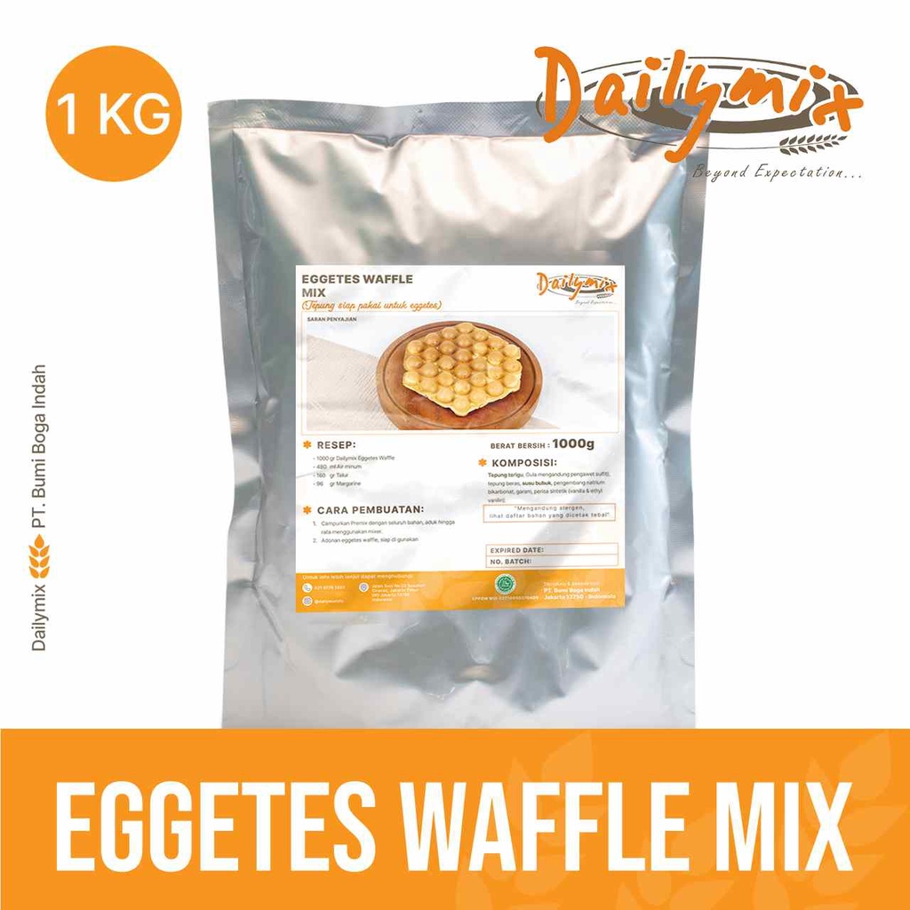Jual ( Dailymix ) Tepung Premix Eggetes Waffle / Egg Waffle / Waffle ...