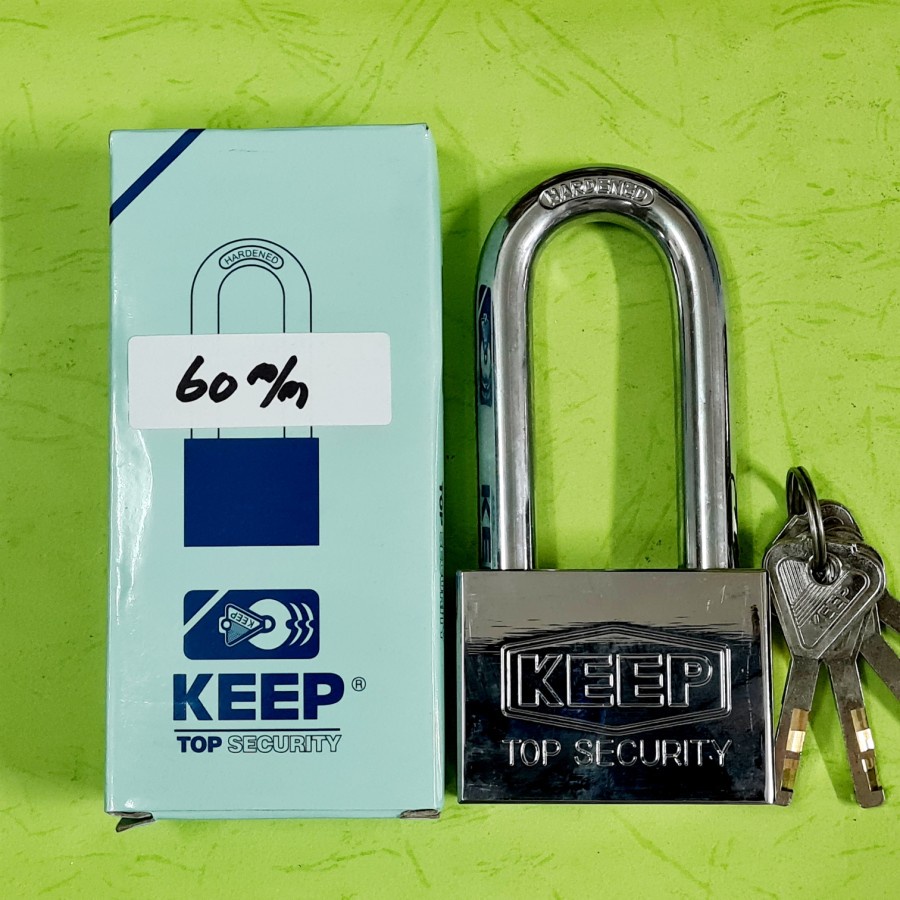Jual Keep Gembok 60mm Top Security Leher Panjang 4 Anak Kunci Kuningan ...