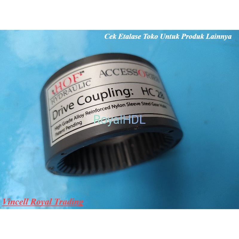 Jual nylon sleeve drive coupling hydraulic hc-28 hof copling | Shopee ...