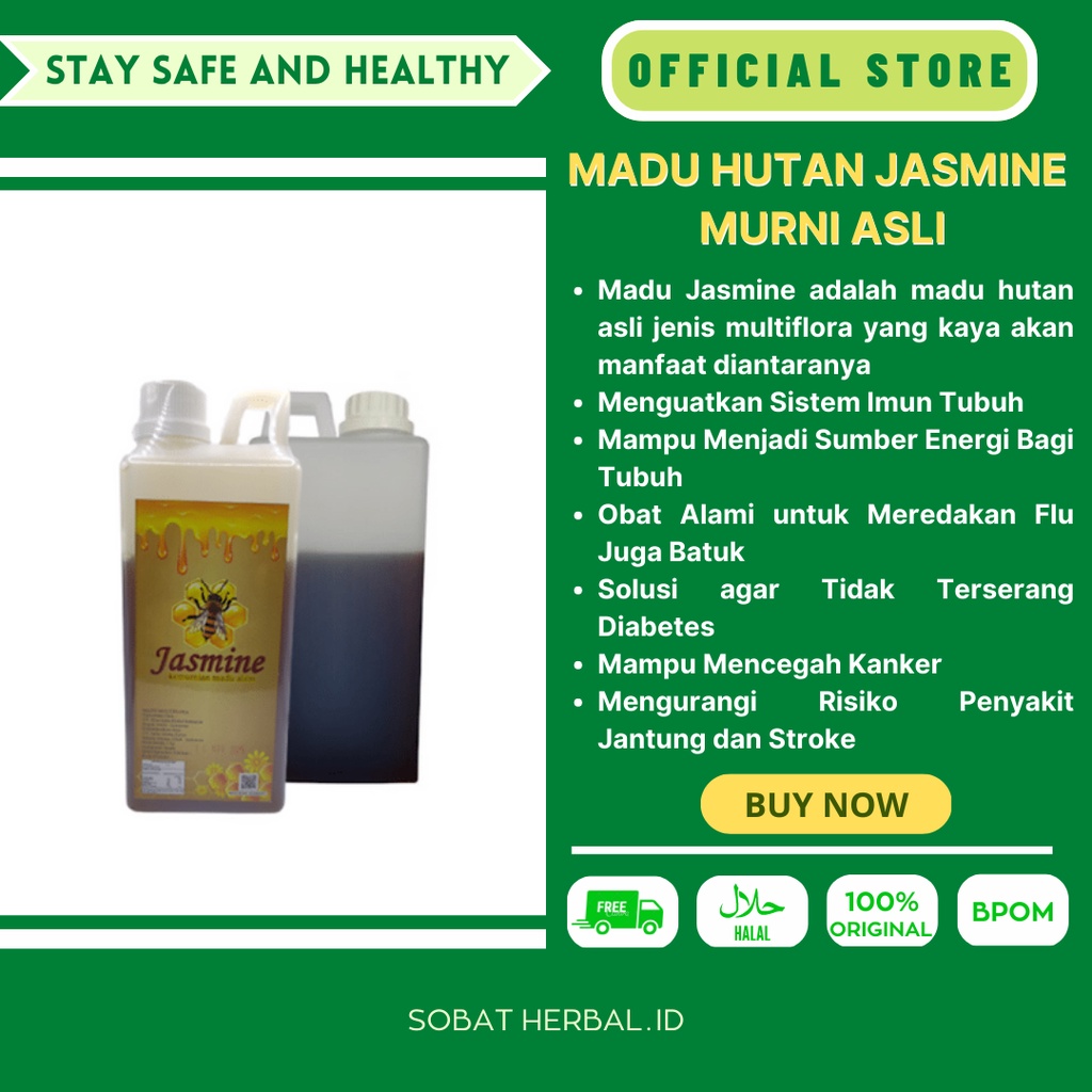 Jual MADU HUTAN JASMINE ASLI MADU MURNI MADU HUTAN ASLI ISI 1 KG LABEL ...