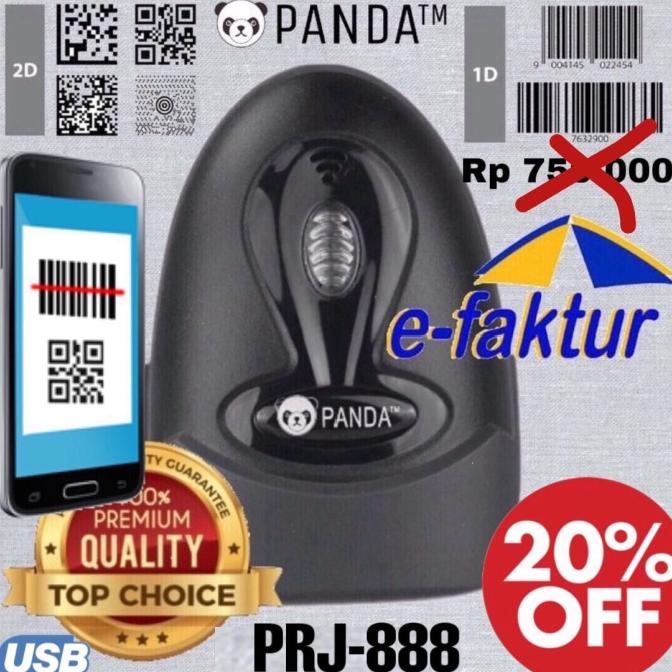 Jual BARCODE SCANNER E-FAKTUR 2D PANDA PRJ-830 (QR CODE-PDF 417-EFAKTUR) | Shopee Indonesia