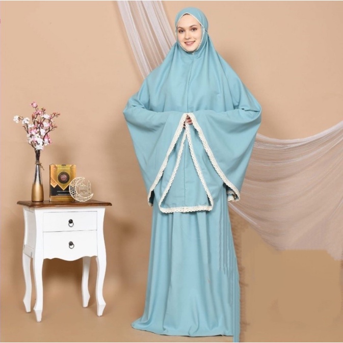 Jual Mukena Dewasa Daily Premium Katun Mukena Jumbo Renda Rajut Simpel ...
