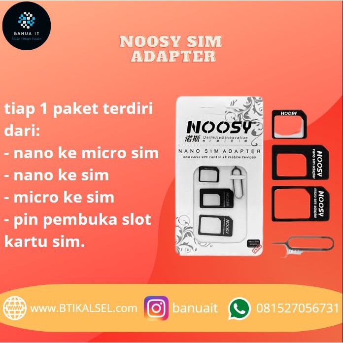 Jual Sim Card Adaptor / Adaptor Sim Card / Nano Simcard Ejector ...