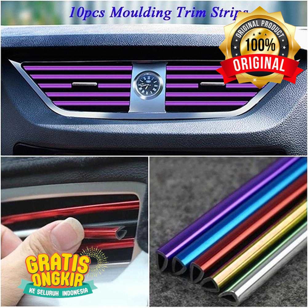 Jual Lis Dekorasi Interior Mobil Trim Strip 10 PCS - SP358 Original ...