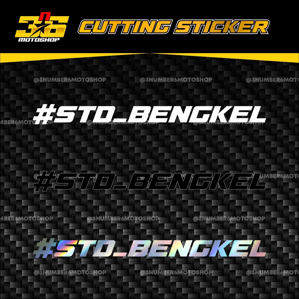 Jual STICKER STDBENGKEL CUTTING | STIKER HELM MOTOR STANDART BENGKEL ...