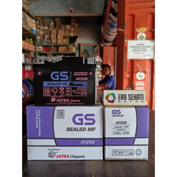 Jual LE Aki Motor GS ASTRA Original GTZ5S Vario Beat | Shopee Indonesia