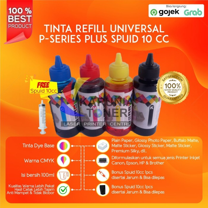 Jual TINTA DYE FOR PRINTER INKJET UNIVERSAL + TOOLKIT HP | Shopee Indonesia