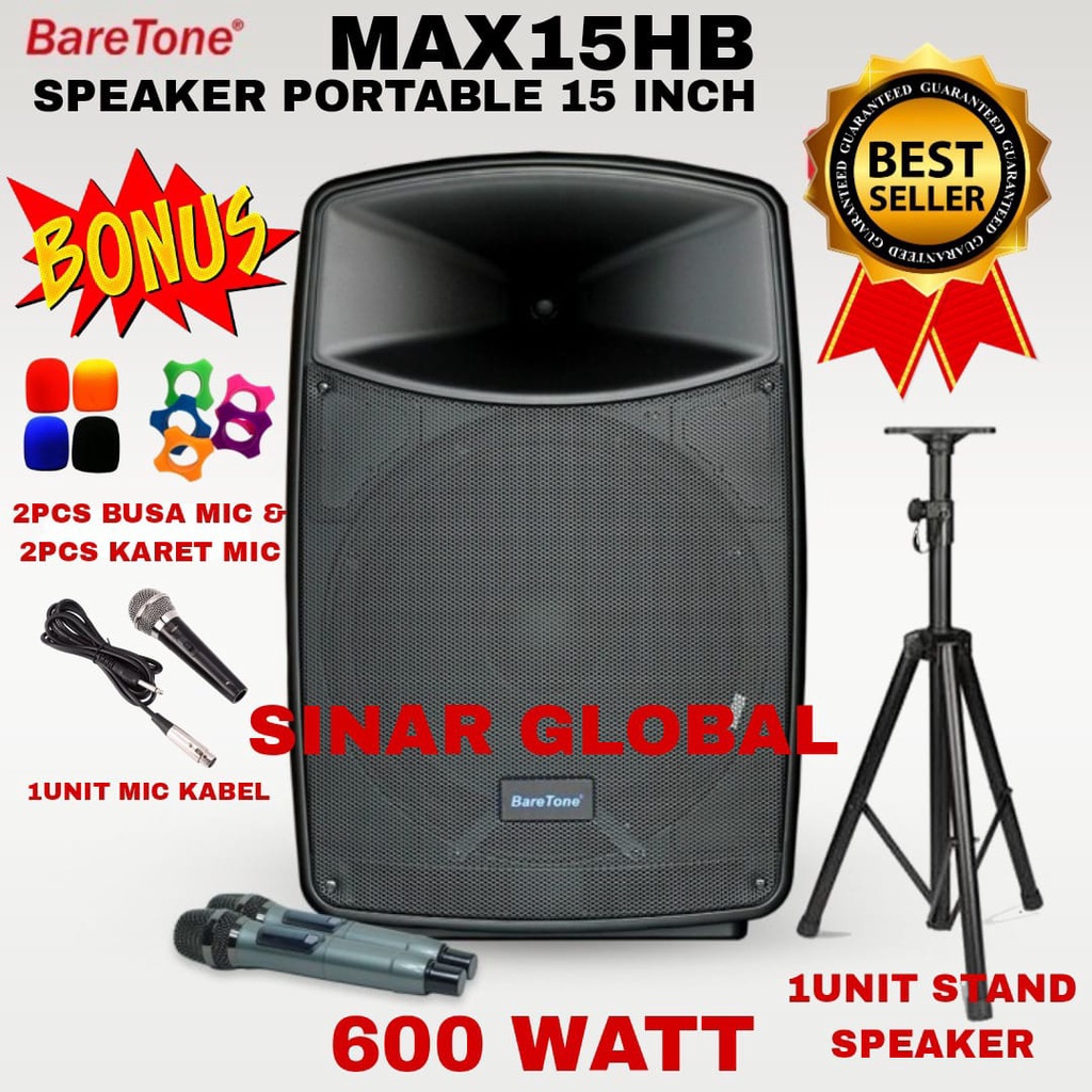 Jual Speaker Spiker Portable Meeting BARETONE MAX15HB MAX 15HB MAX 15 ...