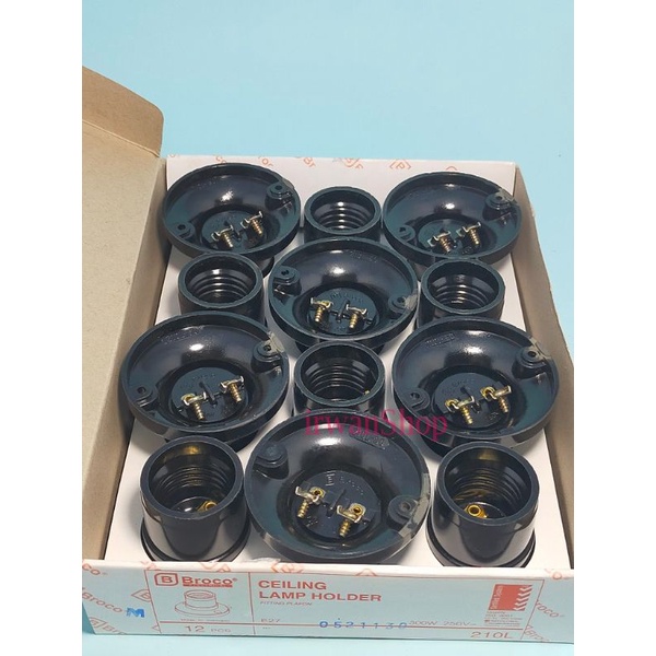 Jual Fitting Tempel Broco Hitam 12 Pcs / Fiting Tempel Broco Hitam per ...