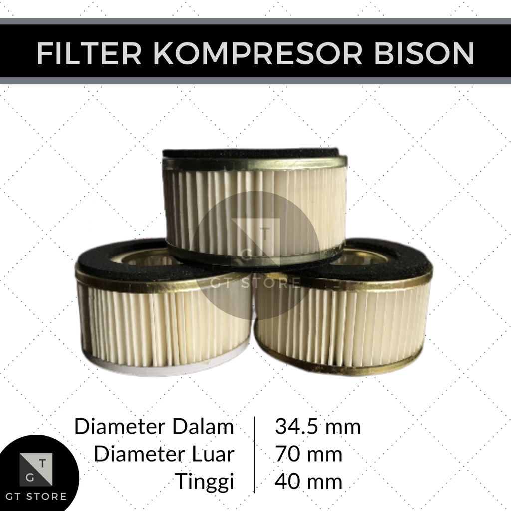 Jual Filter Element Kompresor Angin BISON 1/2 HP 1 HP 2 HP | Shopee ...