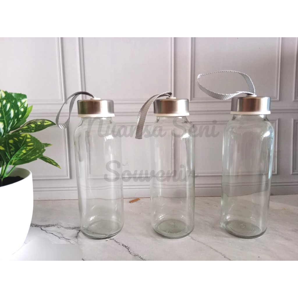 Jual Souvenir Promosi Botol Minum 420ml Botol Tumbler Kaca Bening ...