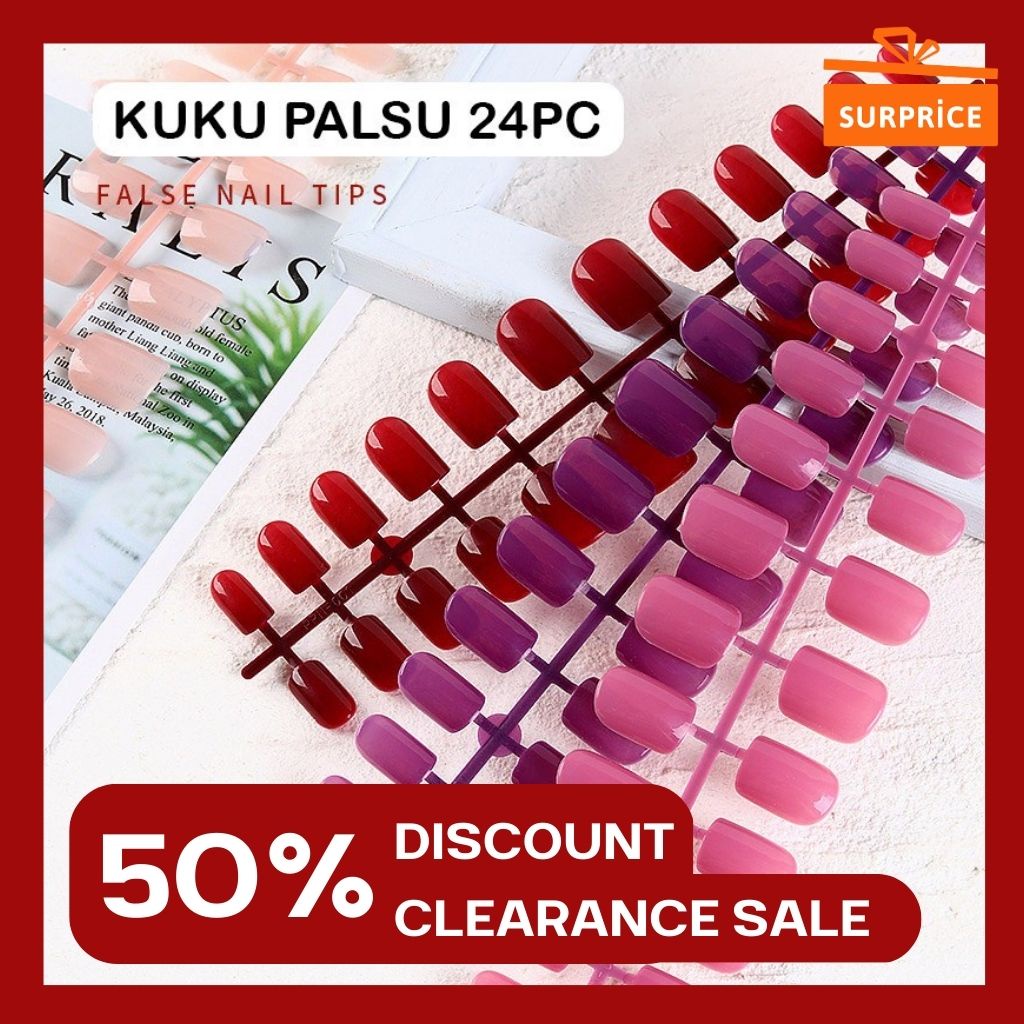 Jual Surprice 24 pcs Kuku Palsu / Drop Shape Press On Fake Nails ...