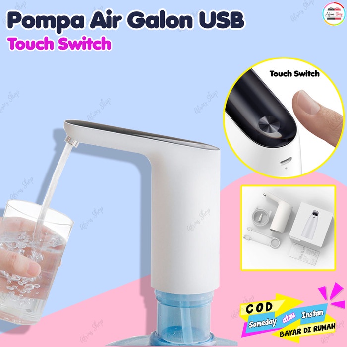 Jual Pompa Air Galon Xiaomi Water Pump Rechargeable USB Touch Switch ...
