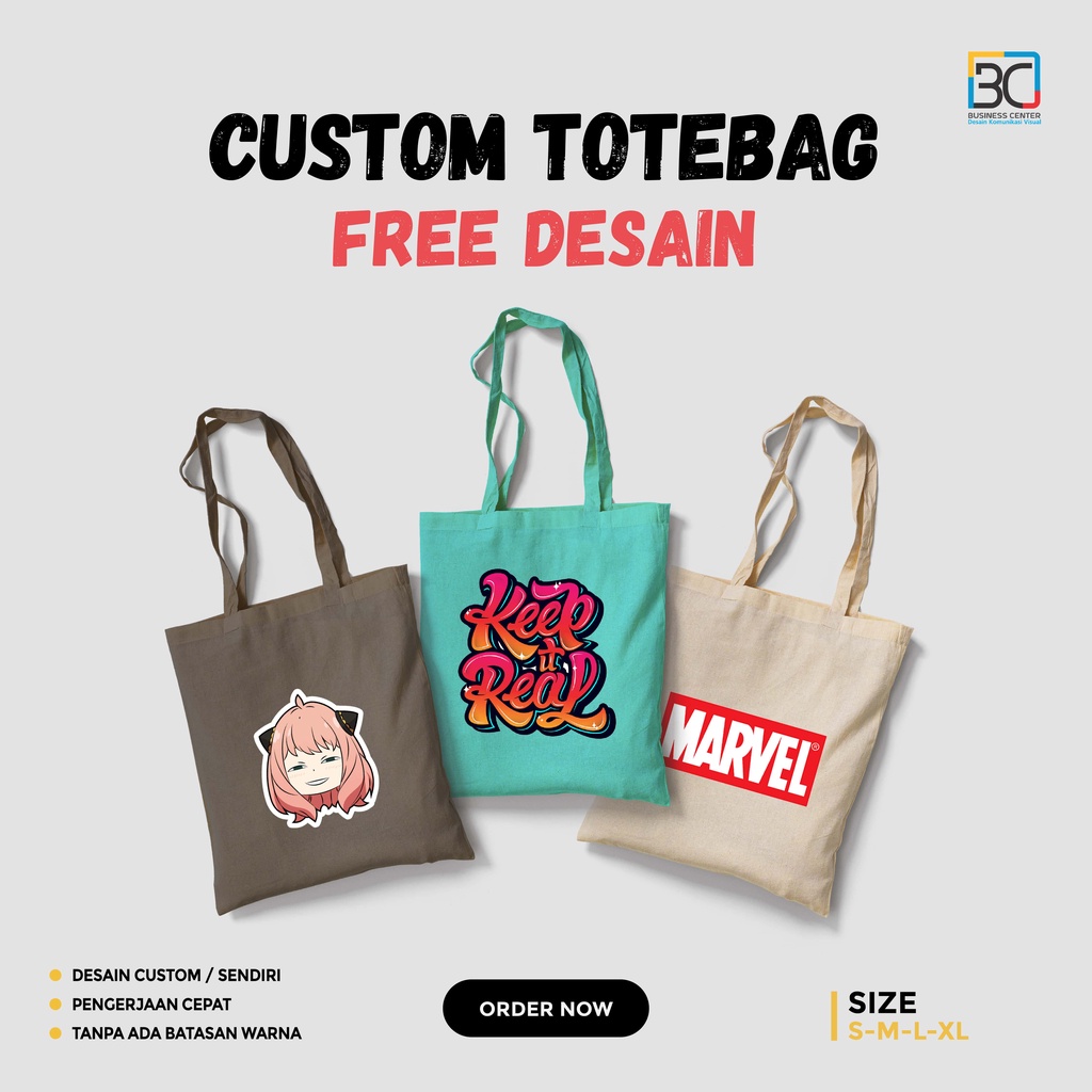 Jual TOTEBAG CUSTOM GAMBAR | Shopee Indonesia