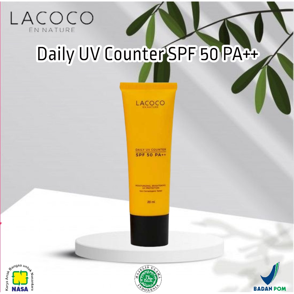 Jual Lacoco sunscreen Daily Uv Counter SPF 50 PA++ 20ml Original NASA ...