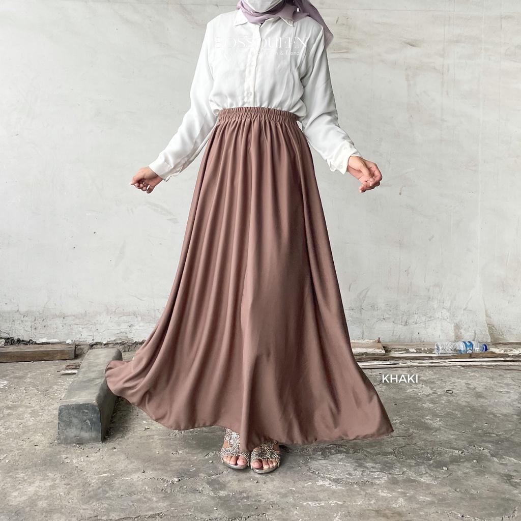 Jual ROK MAYUNG POLOS PREMIUM WANITA PANJANG / ROK MUSLIMAH KERJA ...