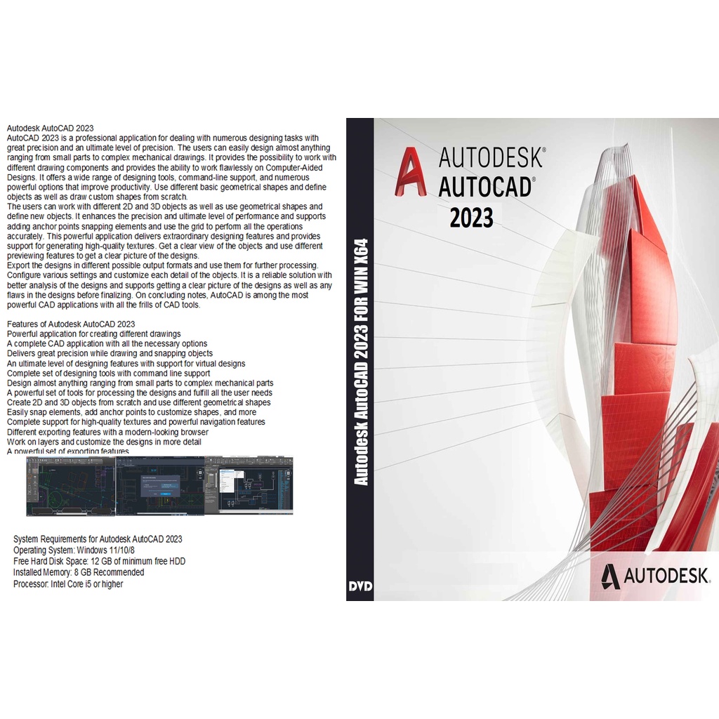 Jual PC-DVD- Auto -CAD 2023 FOR WIN X64 | Shopee Indonesia