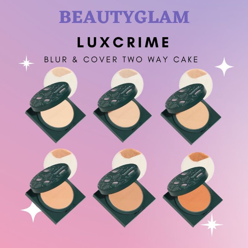 Jual (READY NEW SHADES) LUXCRIME Blur & Cover Two Way Cake Mini Size ...