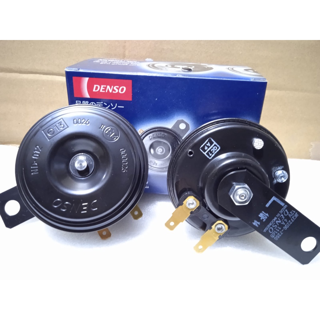 Jual KLAKSON DENSO COMPACT DISC HORN SET 12 VOLT WATERPROOF 100 ...