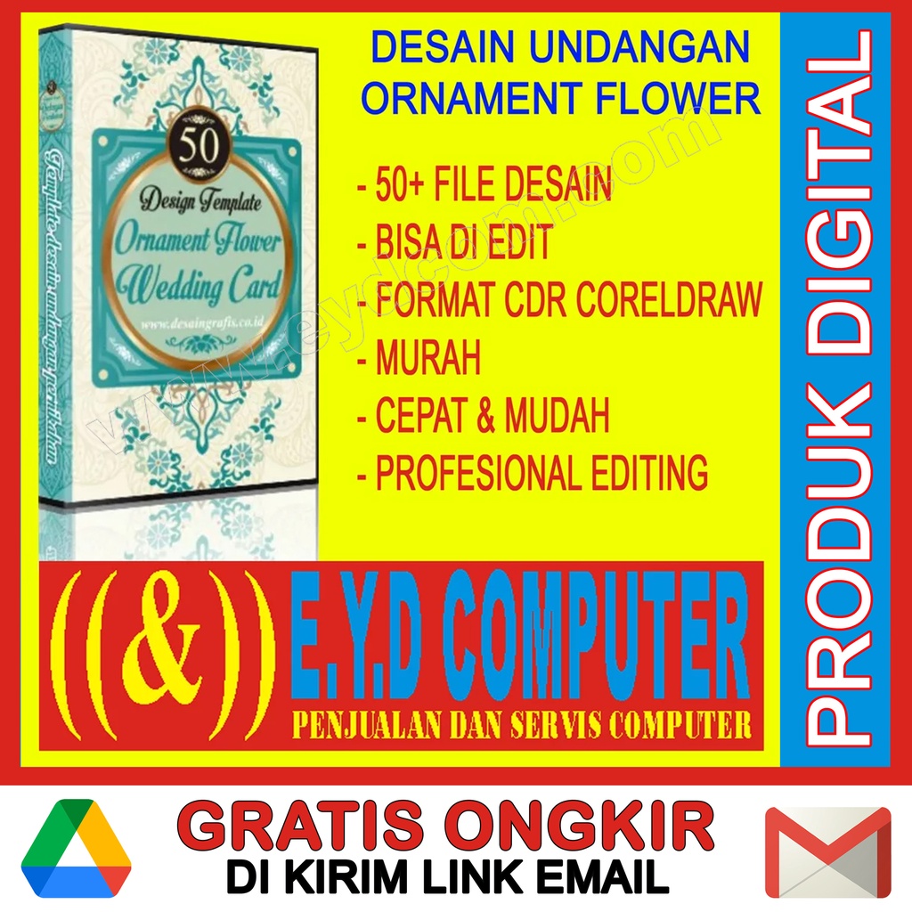 Jual DESAIN UNDANGAN FLOWER KOLEKSI TEMPLATE DESIGN GRAFIS MOTIF BUNGA ...