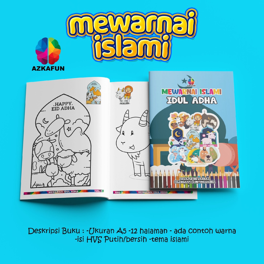Jual Buku Mewarnai anak edisi islami - Islamic coloring book | Shopee ...