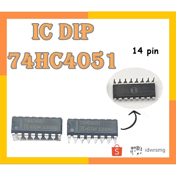 Jual 74HC4051N 74HC4051 N 4051 DIP-16 8-channel analog multiplexer | Shopee Indonesia