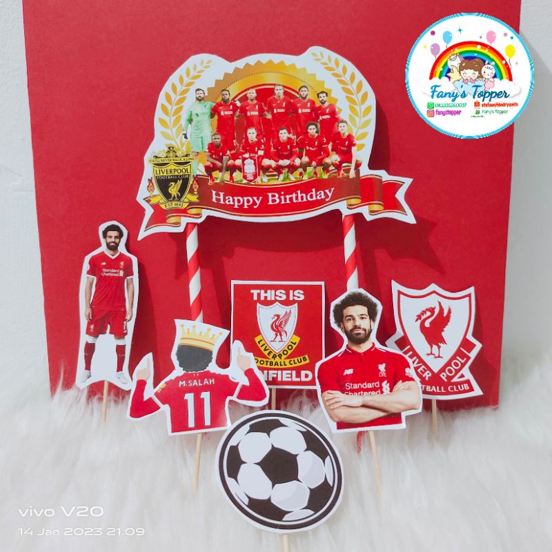 Jual Topper Liverpool Topper tart Topper puding Topper Ulang tahun ...