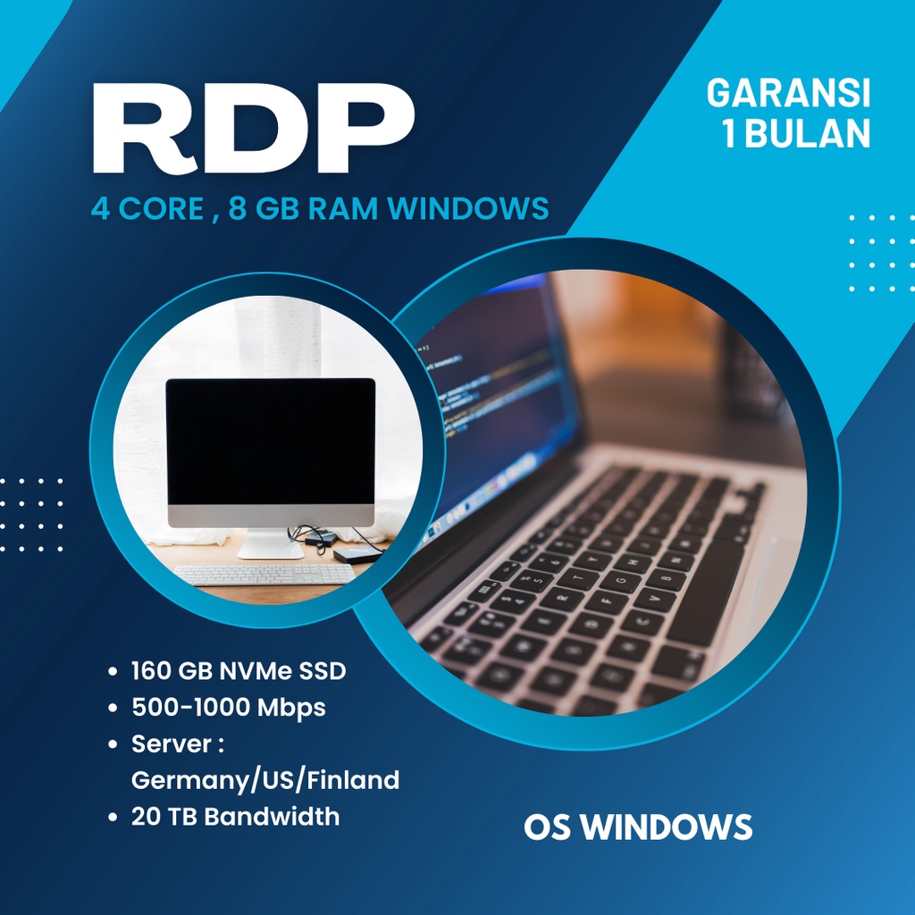 Jual RDP Windows - 4 Core , 8 GB RAM (FULL GARANSI) | Shopee Indonesia