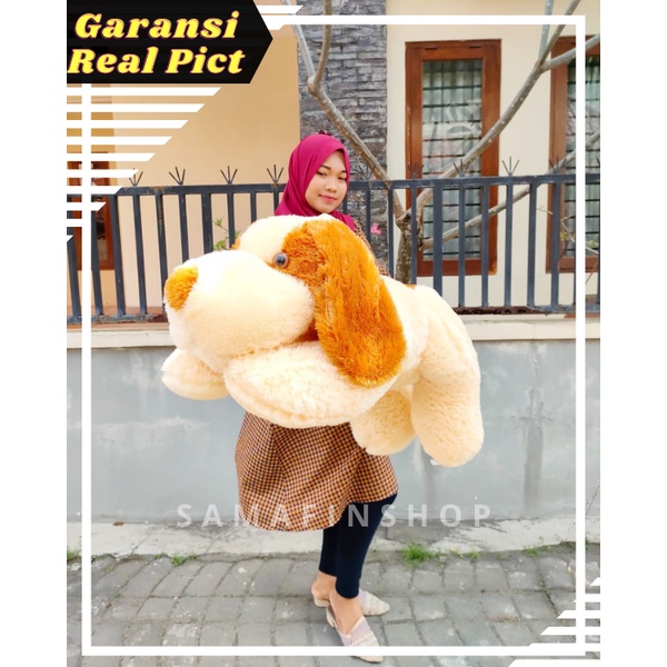 Jual BONEKA ANJING JUMBO BESAR LUCU GEMOY MURAH LEMBUT GUVY 90CM COD ...