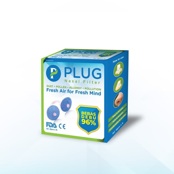 Jual Abf Plug Nasal Filter 1 Box (Isi 6 Pack Refill X 4 Pcs) | Shopee ...