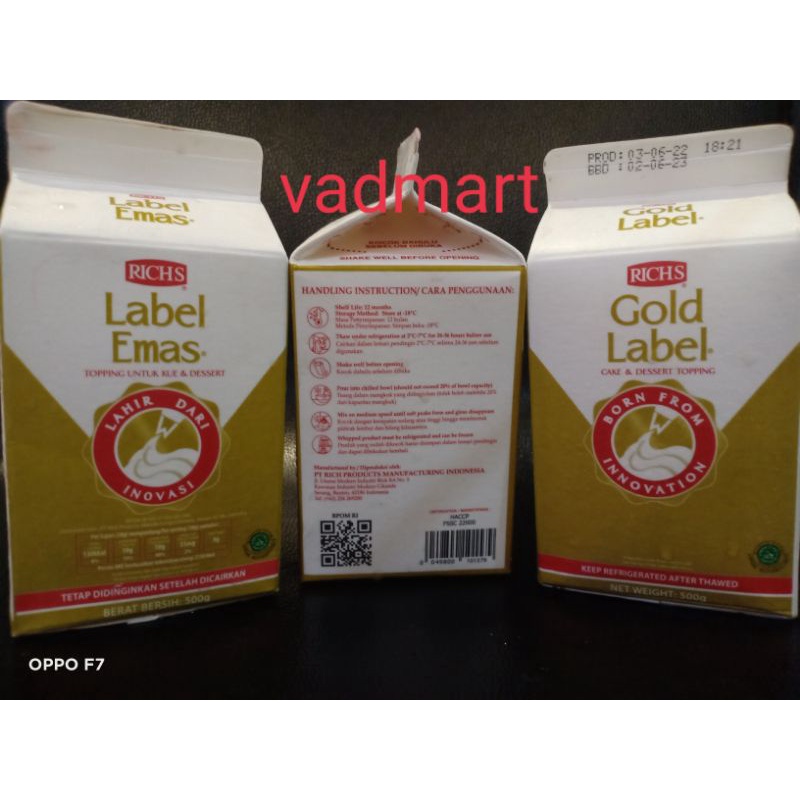 Jual richs gold label emas whipping cream | Shopee Indonesia Jual richs gold label emas whipping cream | Shopee Indonesia