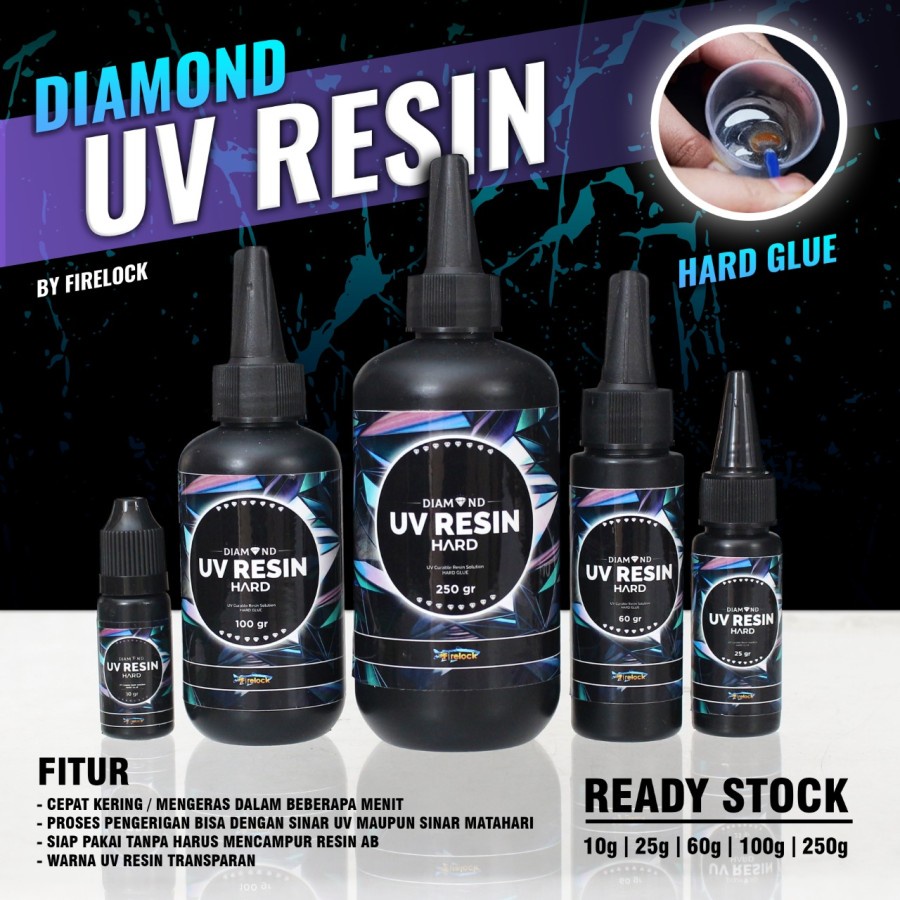 Jual FIRELOCK UV RESIN ( TYPE HARD ) - 100 Gram | 250 Gram | 500 Gram ...