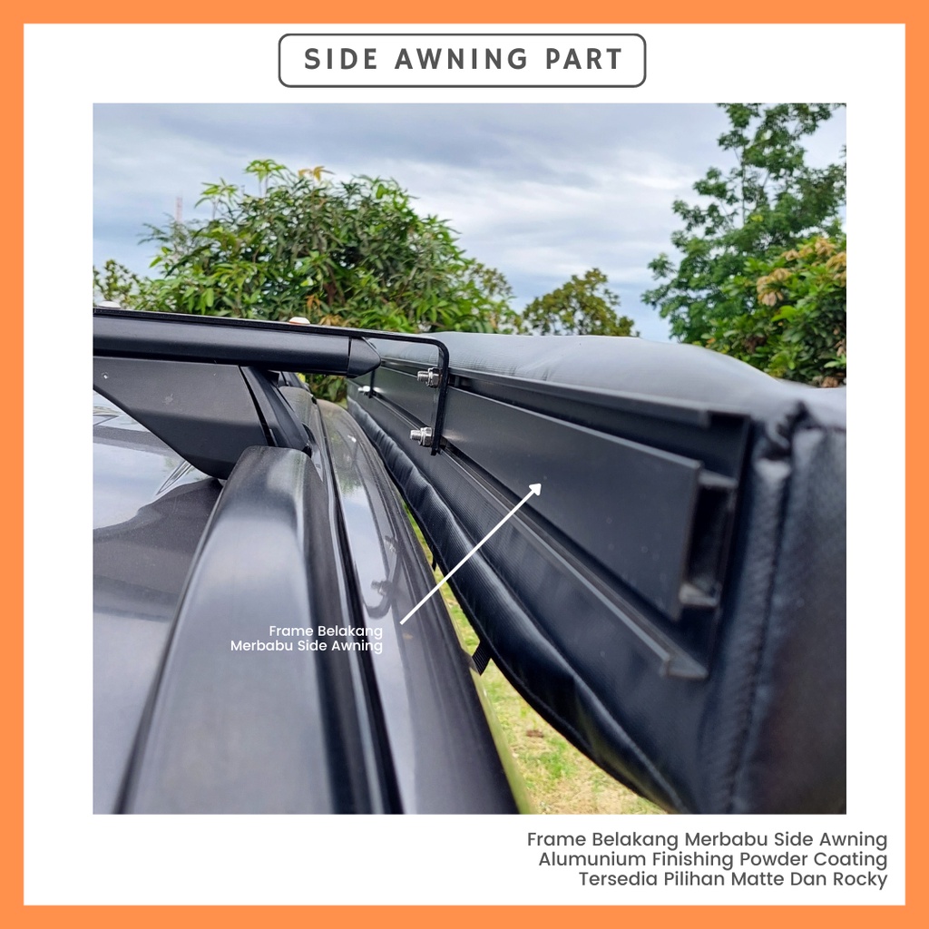 Jual Frame Belakang Side Awning Mobil OTO CAMPER ID Tipe Rail 2 Meter ...