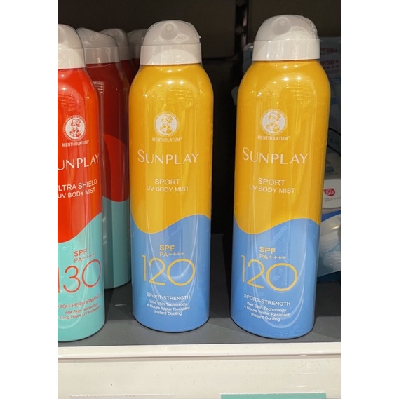 Jual SUNPLAY Sport / Ultra Shield UV Body Mist SPF 50 & 120 & 130 165ML ...