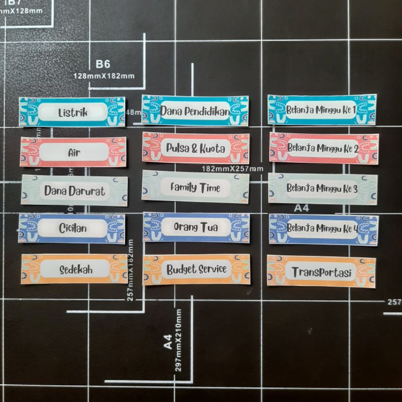 Jual Stiker Dompet Keuangan 15 pcs Bisa Custom Tulisan / Sticker ...