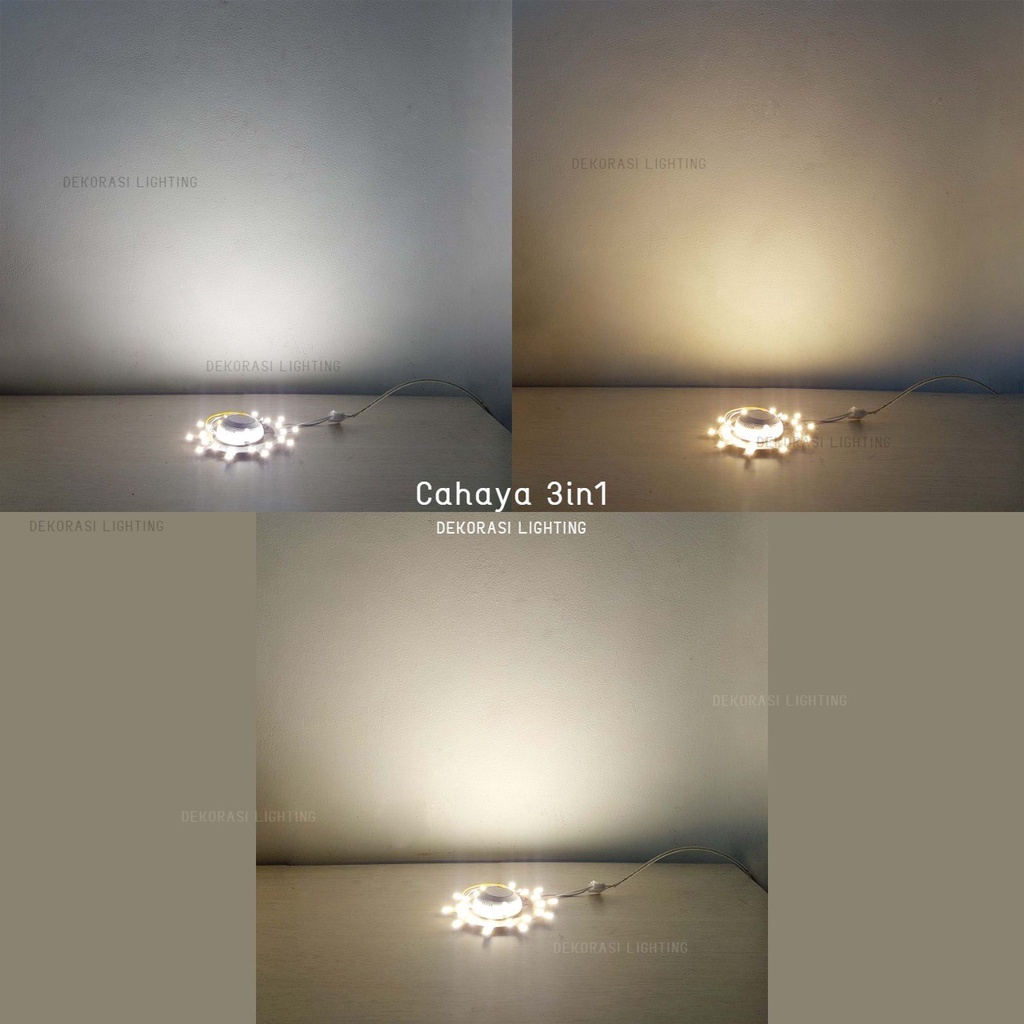 Jual lampu led refil untuk lampu plafon isi cahaya 3in1 12w 18w 24w ...