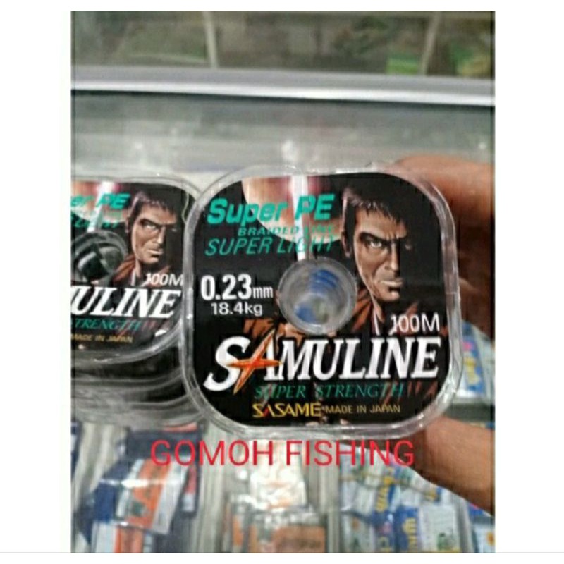 Jual PE Braided Line Superlight SASAME SAMULINE warna hijau harga per meter | Shopee Indonesia