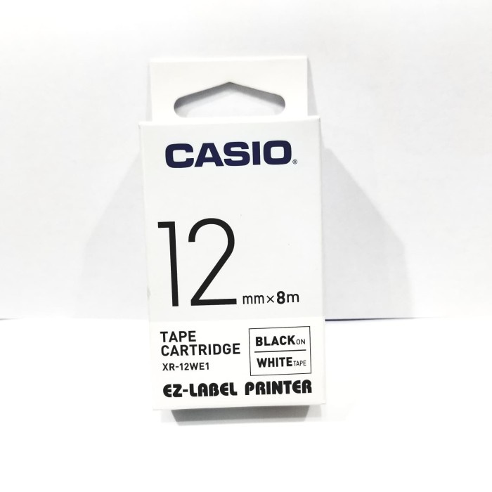 Jual Therm Original Casio Ez-Label Tape 12Mm Black On White Tape Xe ...