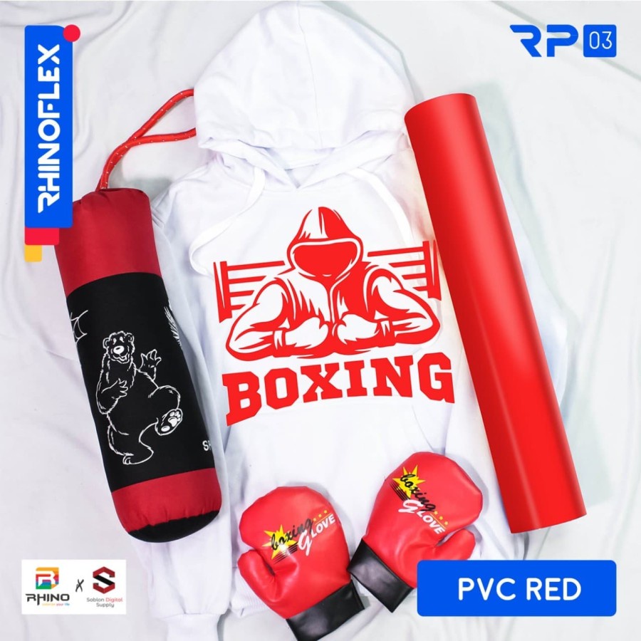 Jual Polyflex Rhino Rhinoflex PVC MERAH RED RP-03 | Shopee Indonesia