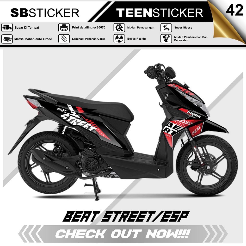 Jual Striping BEAT ESP/STREET- Striping Hologram Chrome Vynil UV ...
