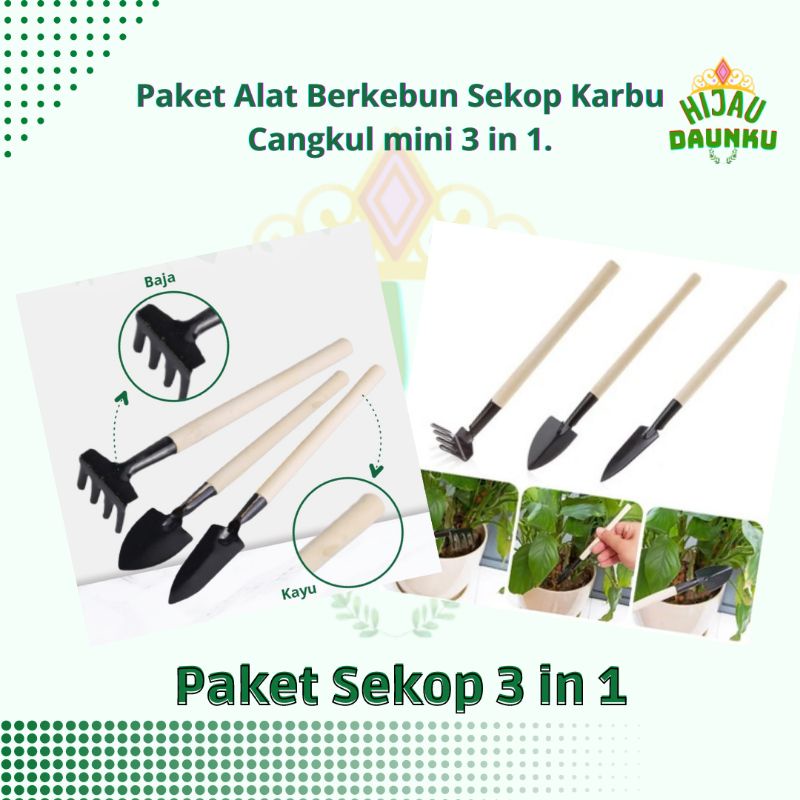 Jual Alat Kebun Set 3in1 Garden Tools Sekop Untuk Berkebun Tanam ...