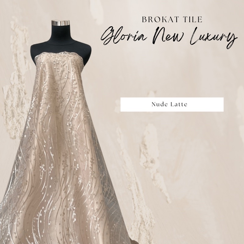 Jual Kain Brukat Tile Bordir Premium Bahan Kebaya Tanpa Mutiara New ...