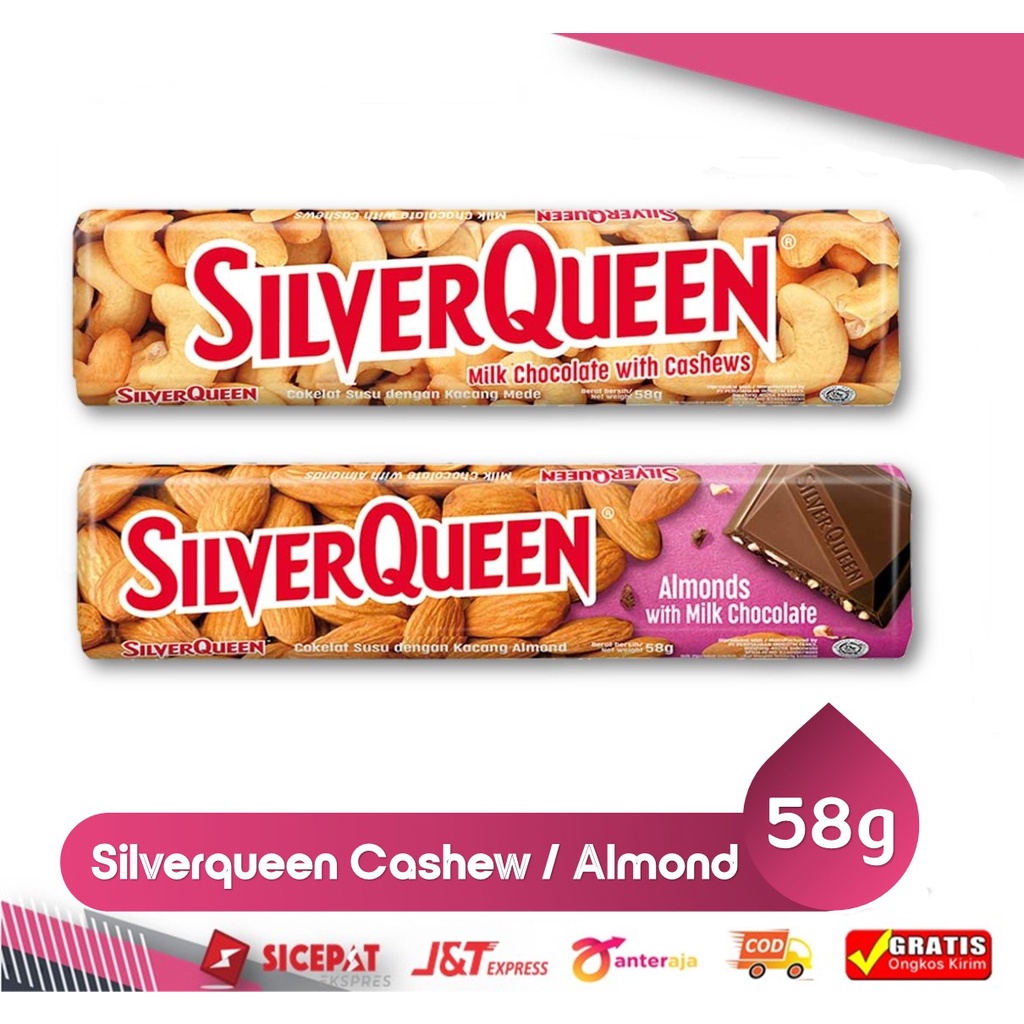 Jual SILVERQUEEN 58gr COKLAT BESAR ALL VARIANT | Shopee Indonesia