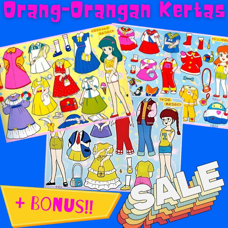 Jual [REPRINT] BpBPan JADUL Mainan Orang- Orangan Kertas Mainan Jadul Bongkar Pasang Kertas bepe ...
