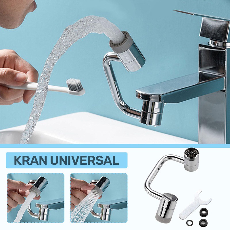 Jual Homeneeds Splash Filter Faucet Kepala Kran Air Bisa Diputar 1080 ...