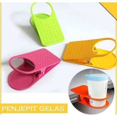 Jual Cup Clip Penjepit tempat gelas mug di Meja Table Cup Holder Office ...