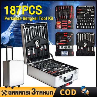 Jual Tool Kit 187 PCS 1/2 1/4 Inci Kunci Set Socket Wrench Pas Sok Set ...