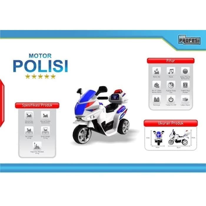 Jual Mainan anak motor aki Tornado polisi Yotta Toys motor-motoran anak ...
