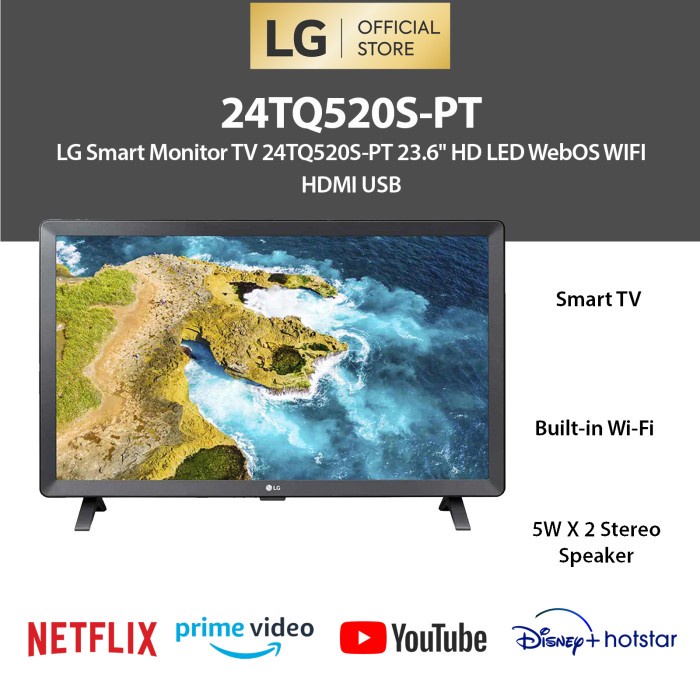 Jual LG New Smart TV 24 inch HD Digital 24TQ520S-PT WebOS WIFI HDMI USB ...